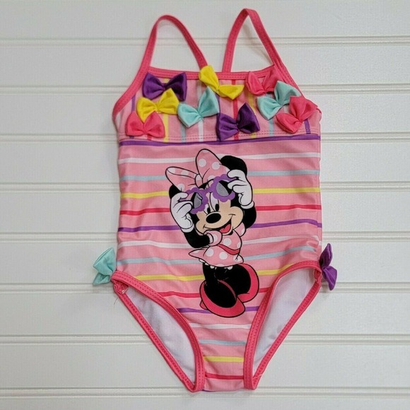 Disney | Swim | Disney Minnie Mouse Bow One Piece Swimsuit | Poshmark